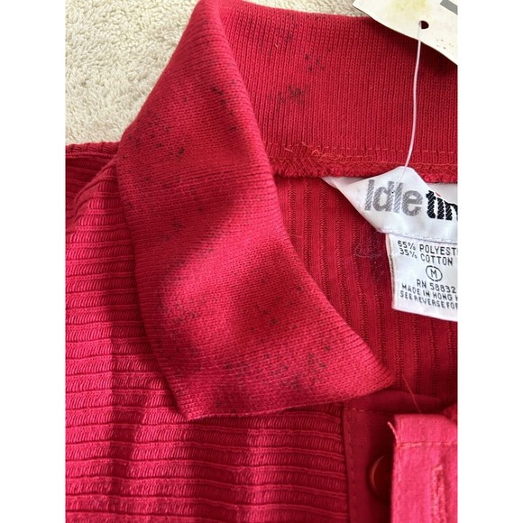 Idle Time | Shirts | Vintage Idle Time Mens Shirt M Red With 4 Button ...